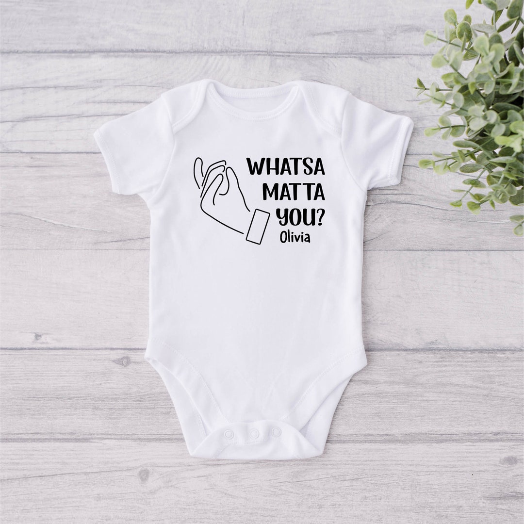 Funny Whata Matta Personalized Baby Onesie® - Custom Baby Shower Gift ...