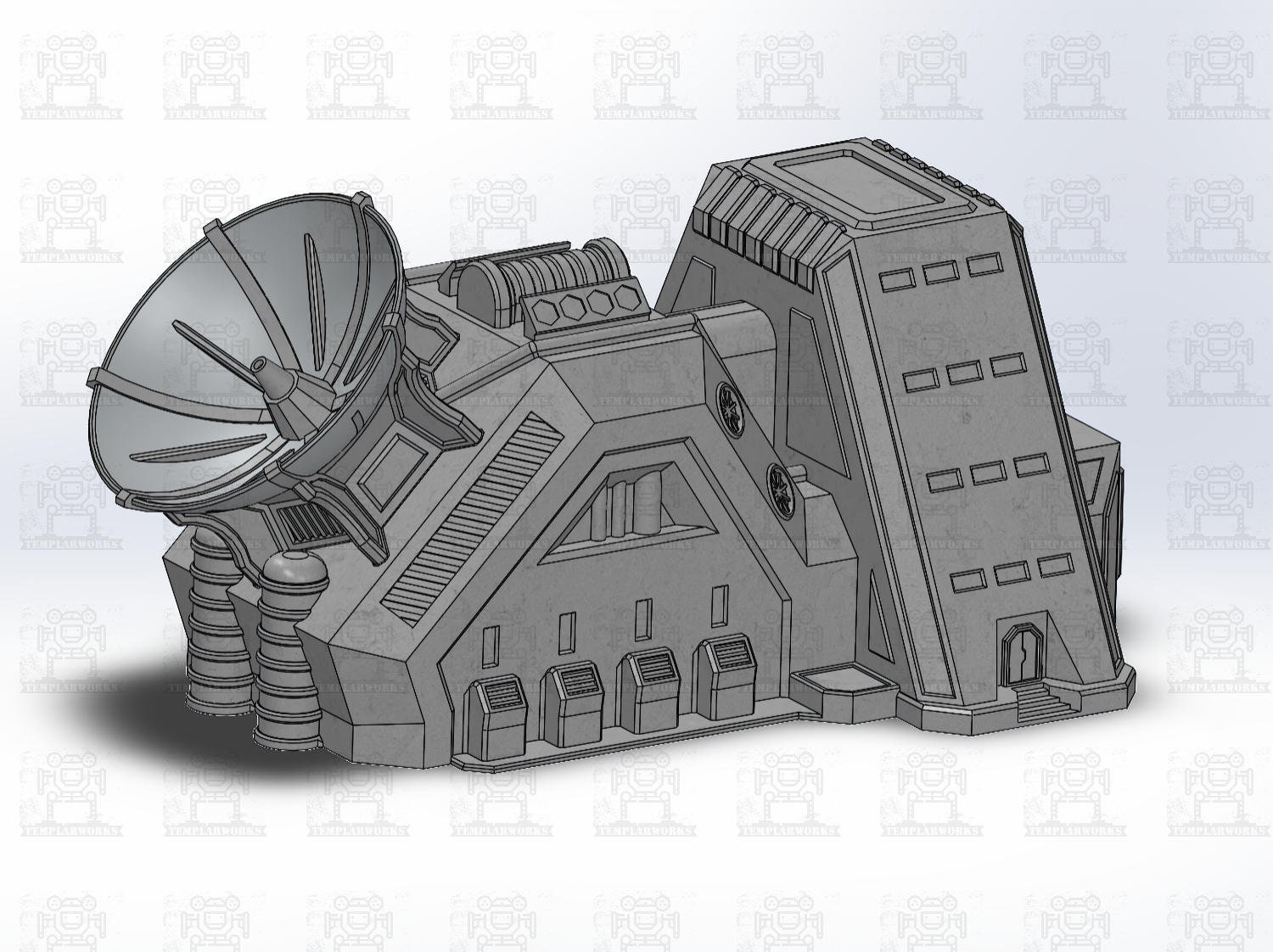 Large HPG Station Printable STL Wargaming Terrain battletech-robotech ...