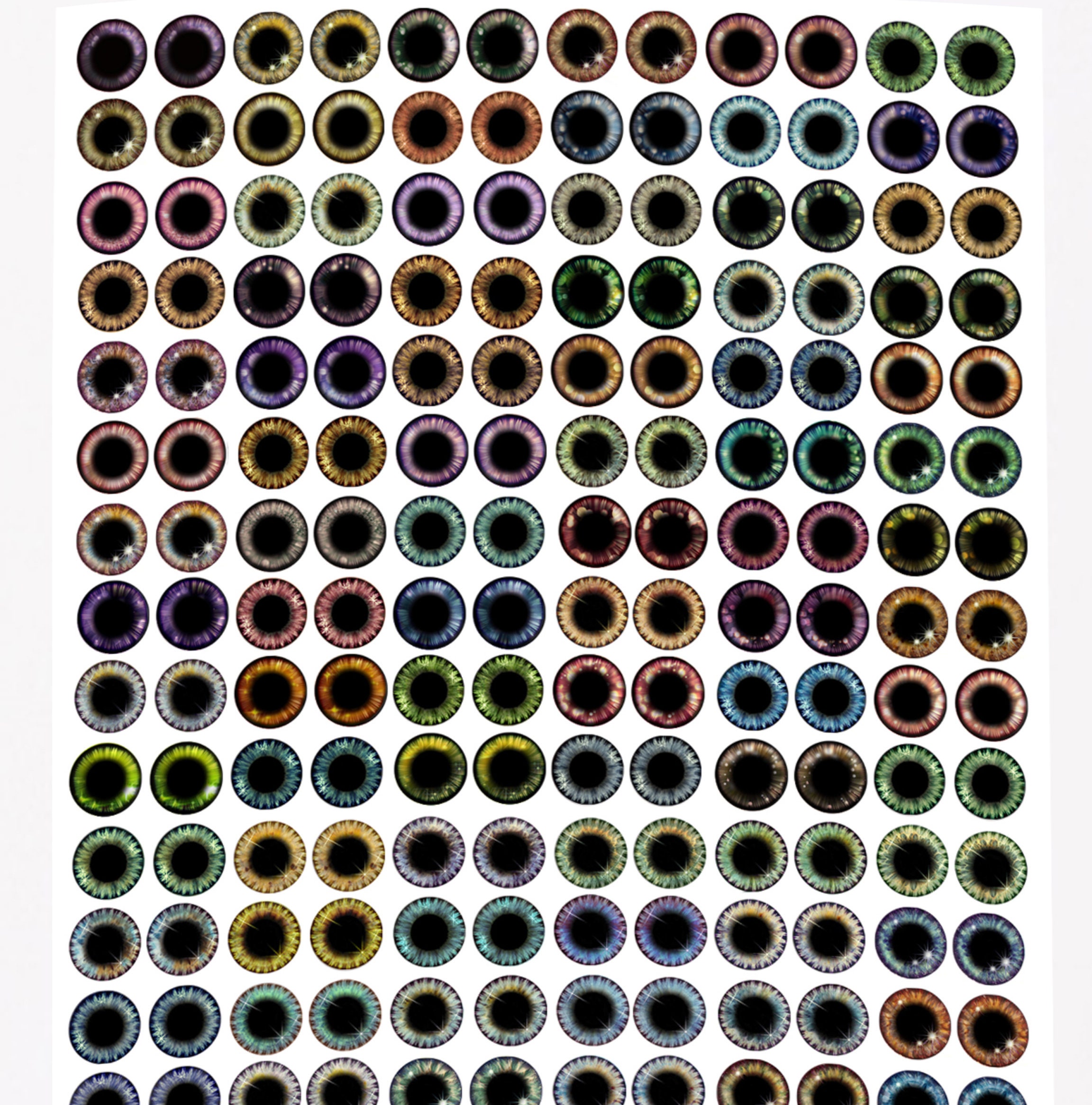82 Pair of Fantasy Sparkling Jpg Eye Chips for Blythe DIY, Eye ...