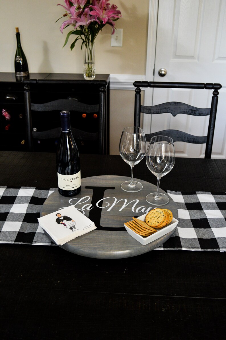 Personalized Custom Lazy Susan Turntable Serving Tray - Etsy