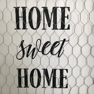 Farmhouse Home Sweet Home Sign Chicken Wire Covered Farmhouse - Etsy