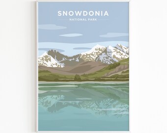 Snowdonia National Park Print Mount Snowdon Print Welsh Mountains ...