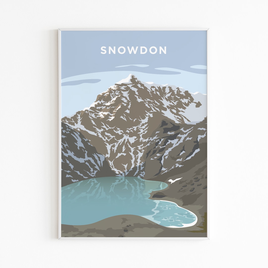 Snowdon, Snowdonia, Wales - Print Poster - Etsy UK