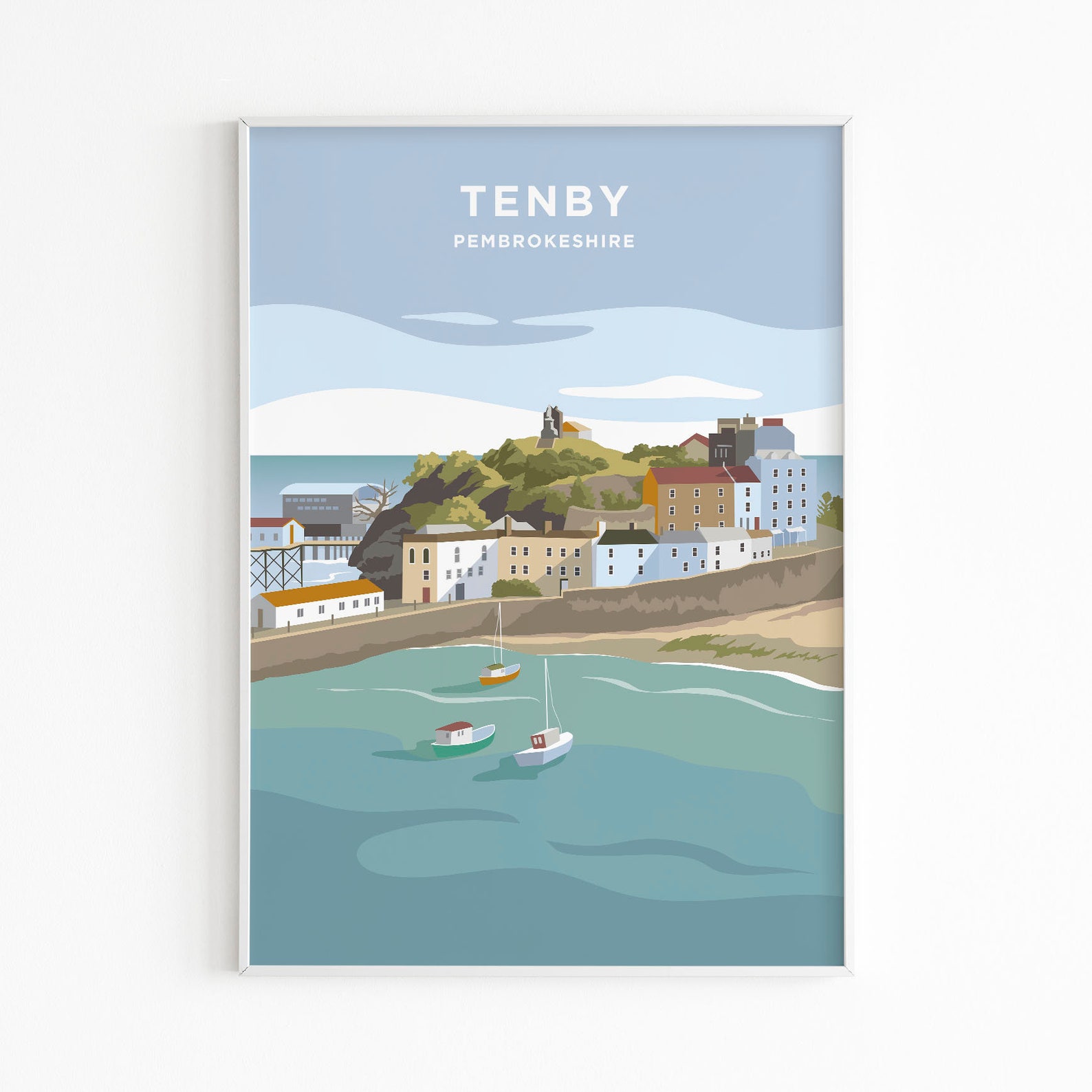 Tenby Print - Pembrokeshire Wales Poster - Etsy