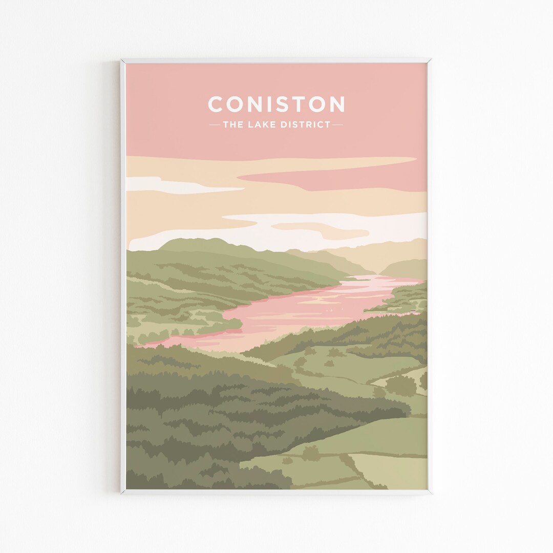 Coniston Water Sunset, Lake District - Print Poster - Etsy