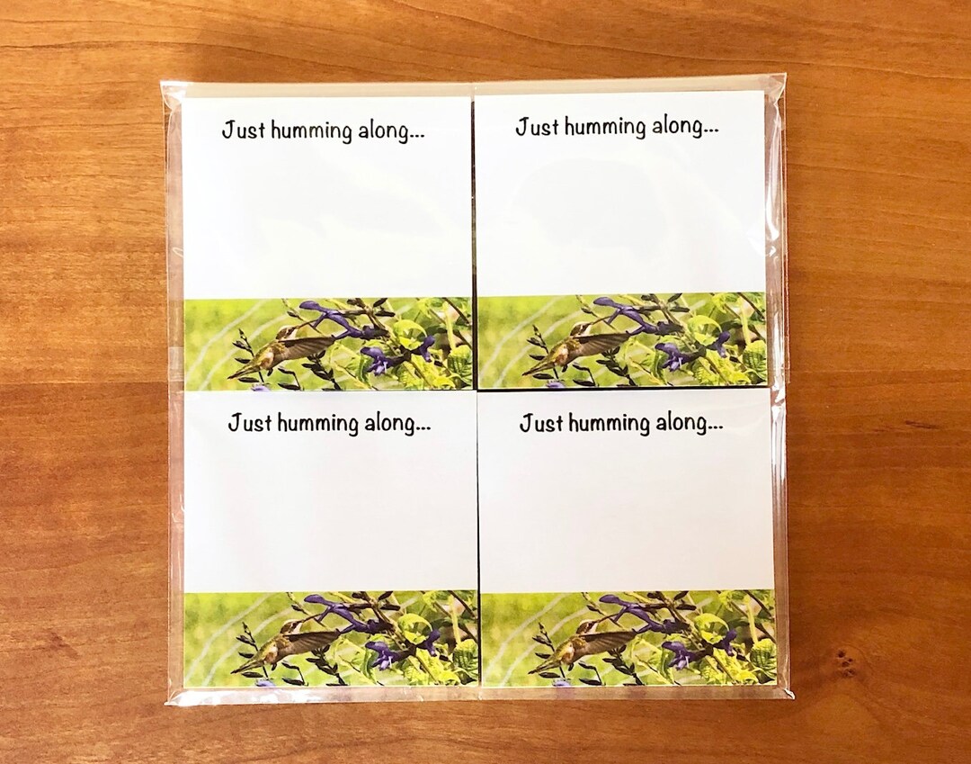 Hummingbird Sticky Notes: 3x3” White 50-page Nature Notepads With ...