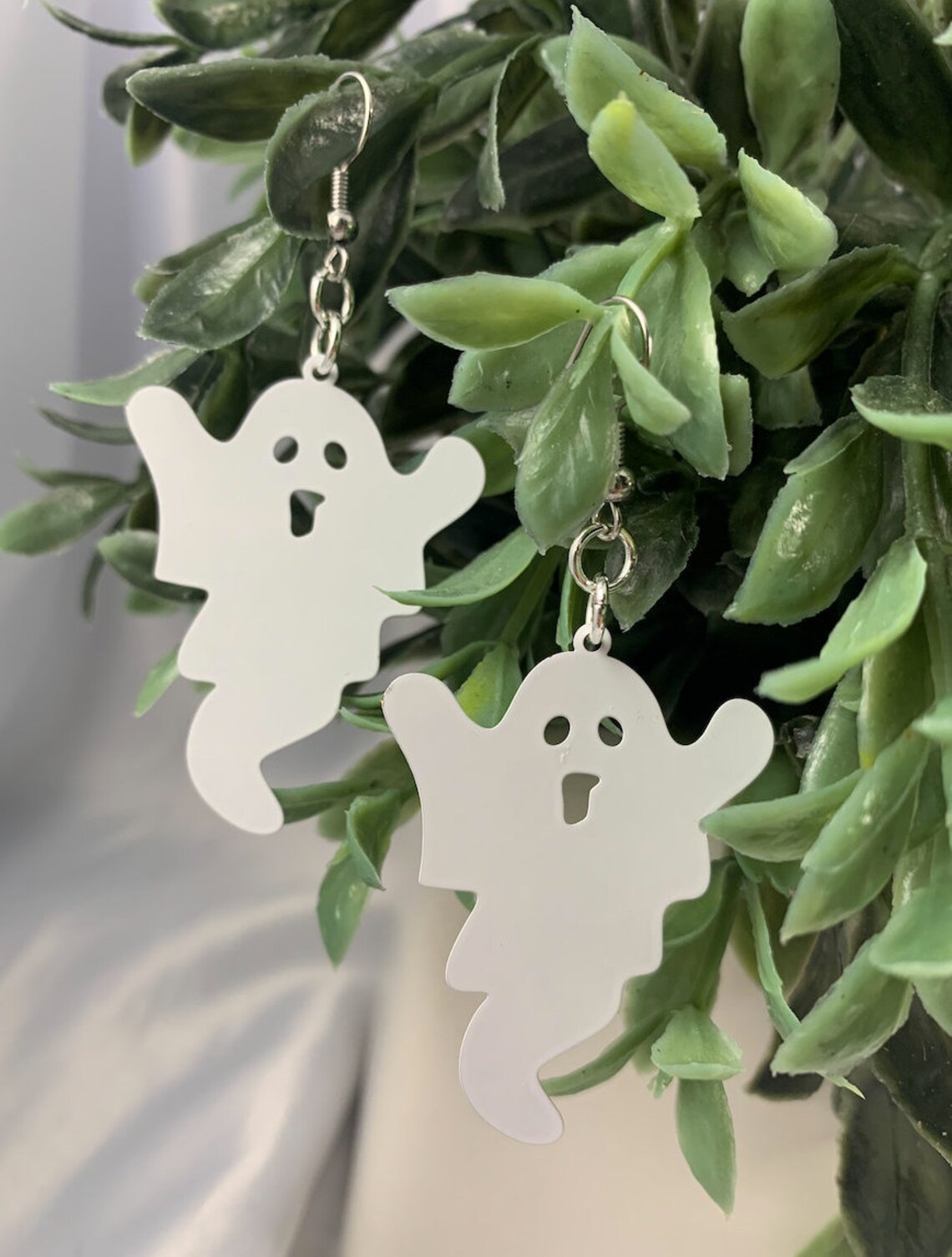 Spooky Ghost Dangle Earrings Halloween Earrings Halloween - Etsy UK