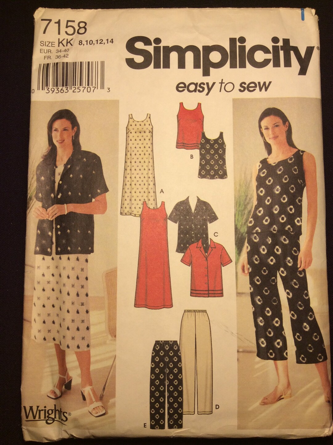 UNCUT Simplicity Easy Sewing Pattern 7158 KK Women's Dress - Etsy