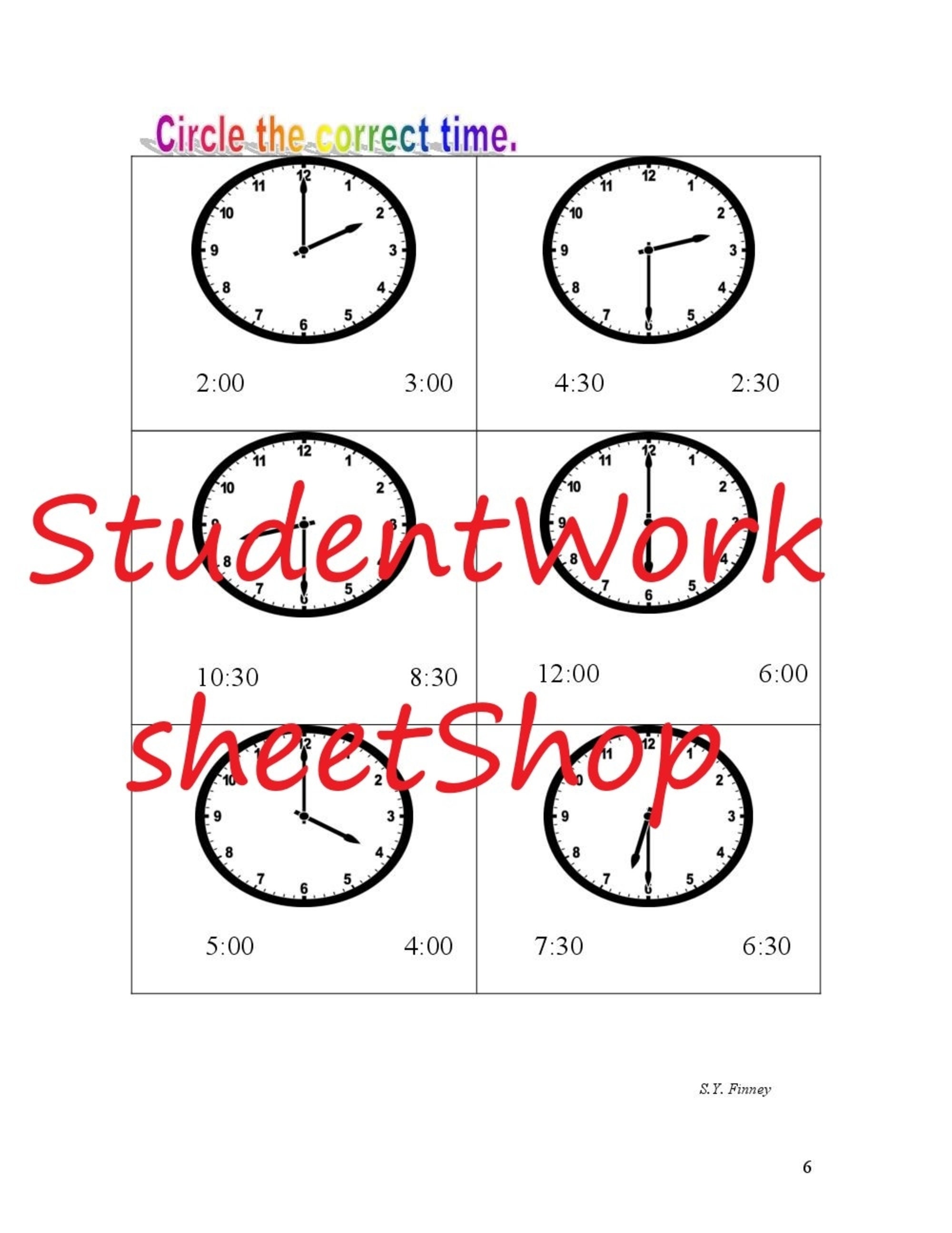 Telling Time Using Analog Clocks, Time, Clocks, Short and Long Hands on ...