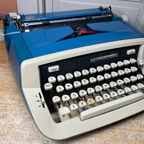 Blue Typewriter - Etsy