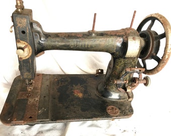 Antique White Sewing Machine | Etsy