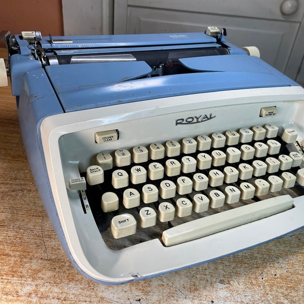 Blue Typewriter - Etsy