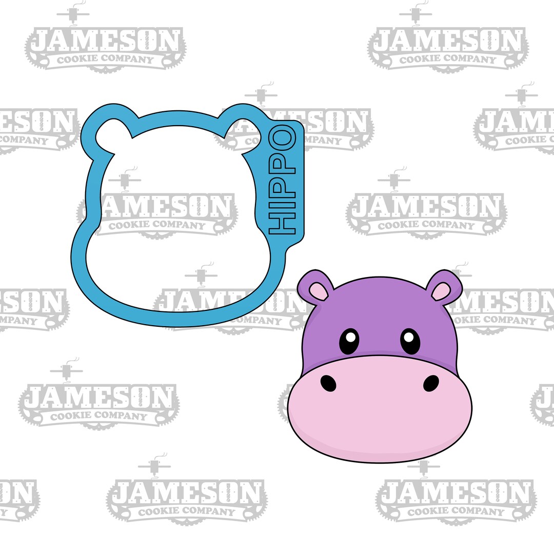 Hippo Cookie Cutter - Animal Face - Animal Head - Etsy