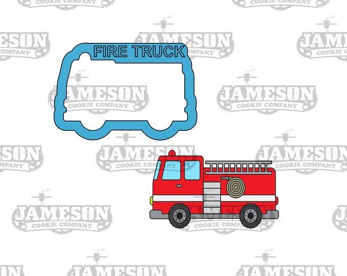 Fire Truck Cookie Cutter - Fire Fighter Theme - Etsy