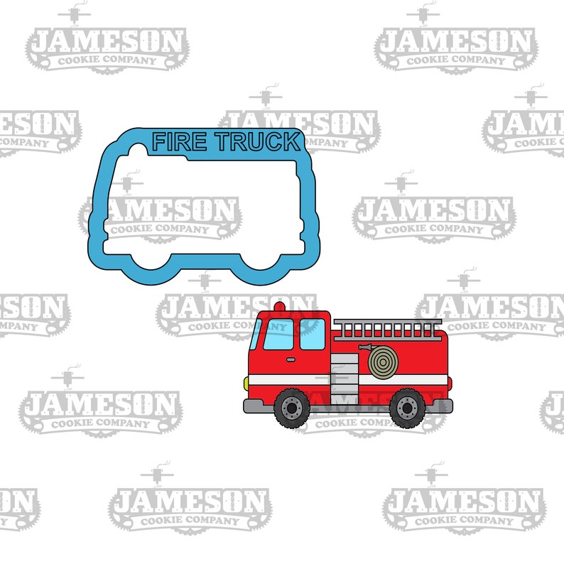 Fire Truck Cookie Cutter - Fire Fighter Theme - Etsy