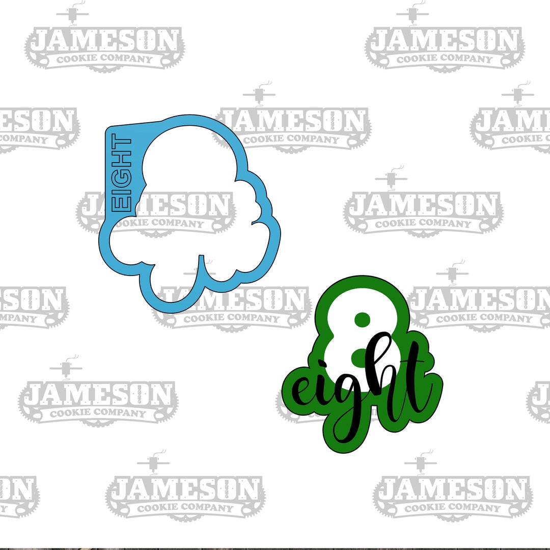 Number Eight Cookie Cutter - Birthday Number - Plaque - Number 8 ...