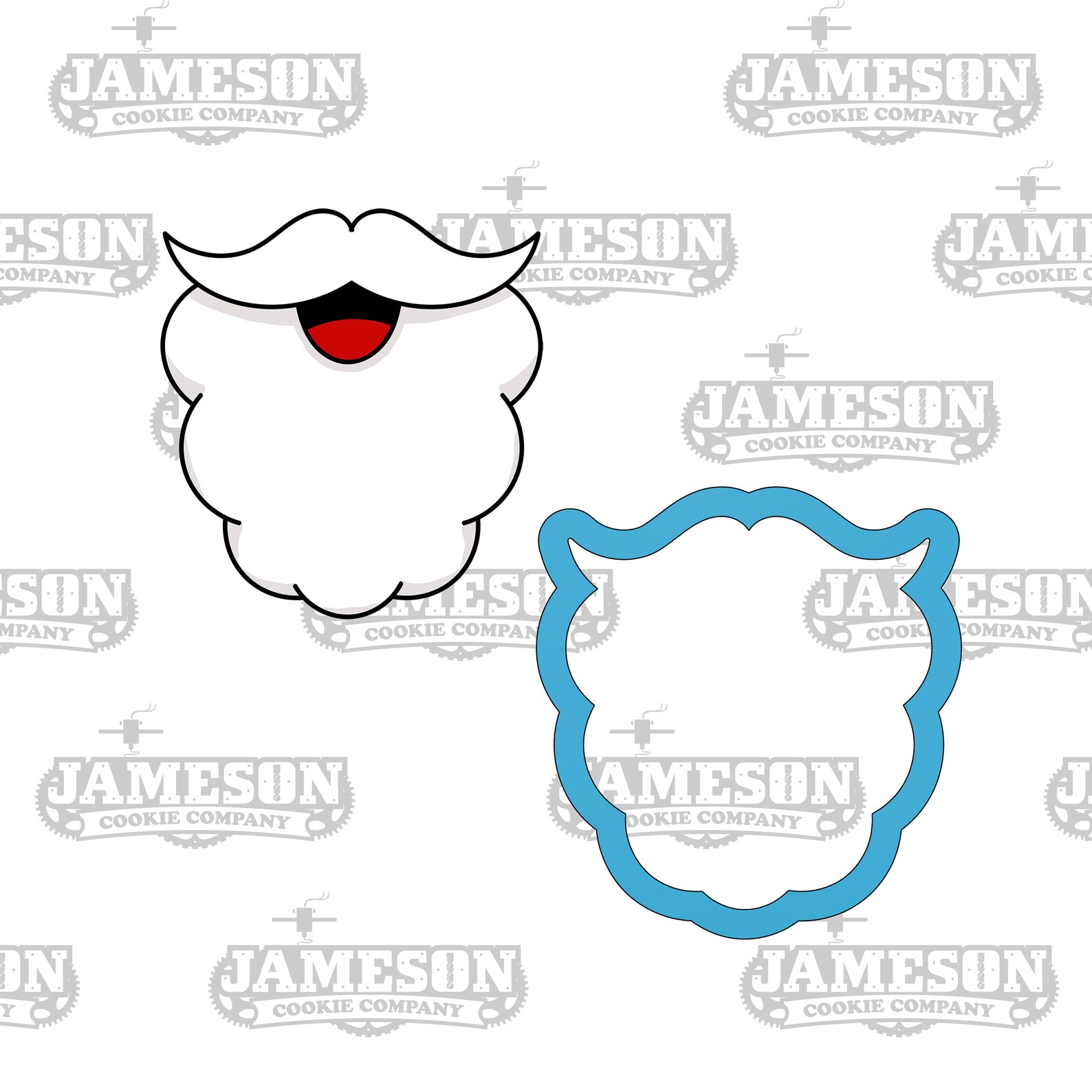 Santa's Beard Cookie Cutter - Santa Claus Beard - Etsy