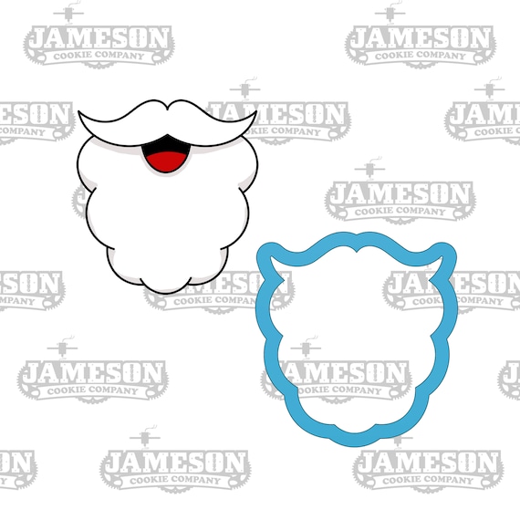 Santa's Beard Cookie Cutter Santa Claus Beard | Etsy