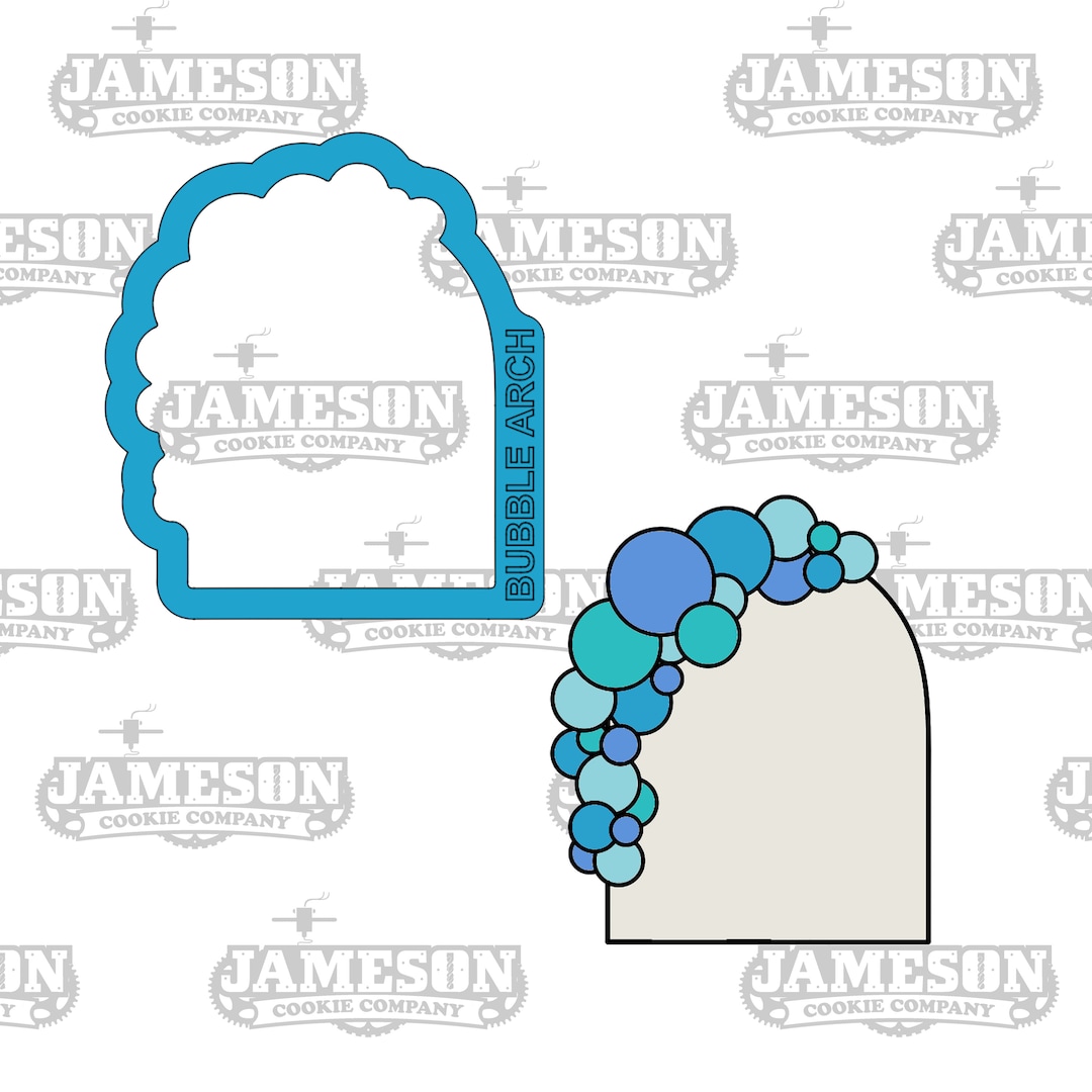 Bubble Balloon Arch Plaque #1 Cookie Cutter - Arch Shape Plaques for ...