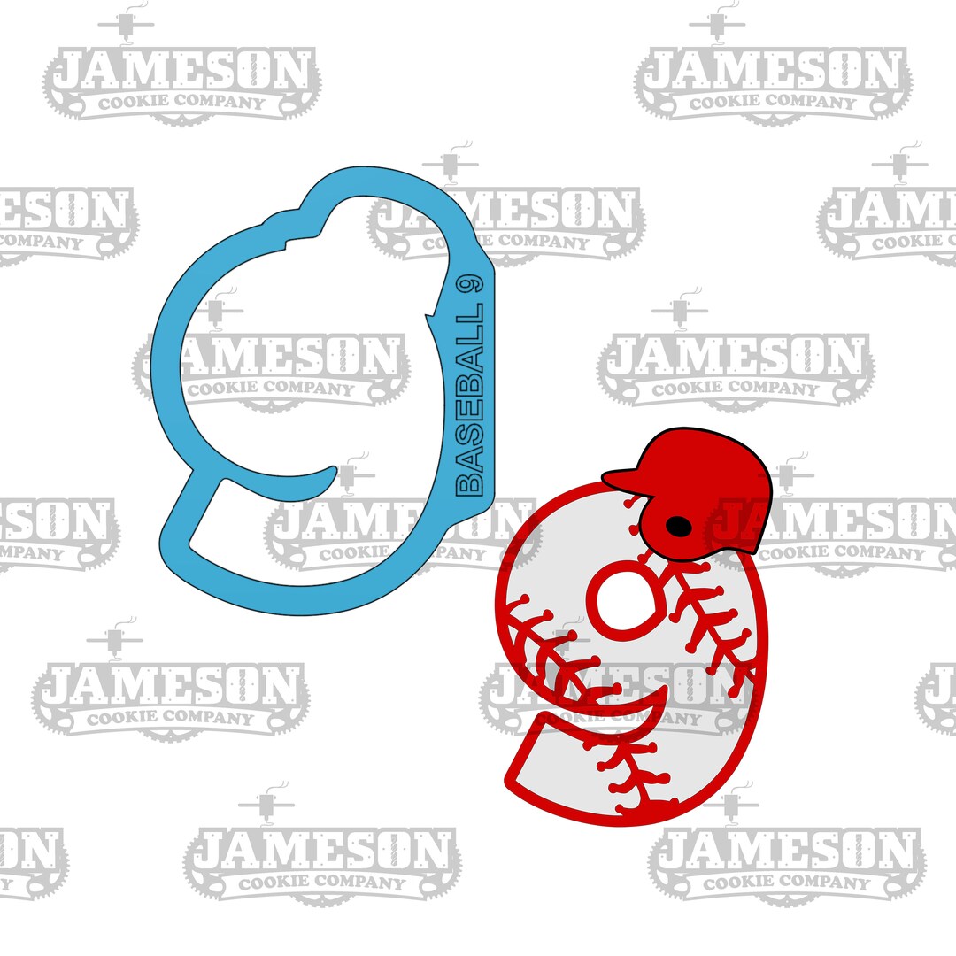 Baseball Number 9 (nine) Cookie Cutter - Birthday Sports Number Cookie ...