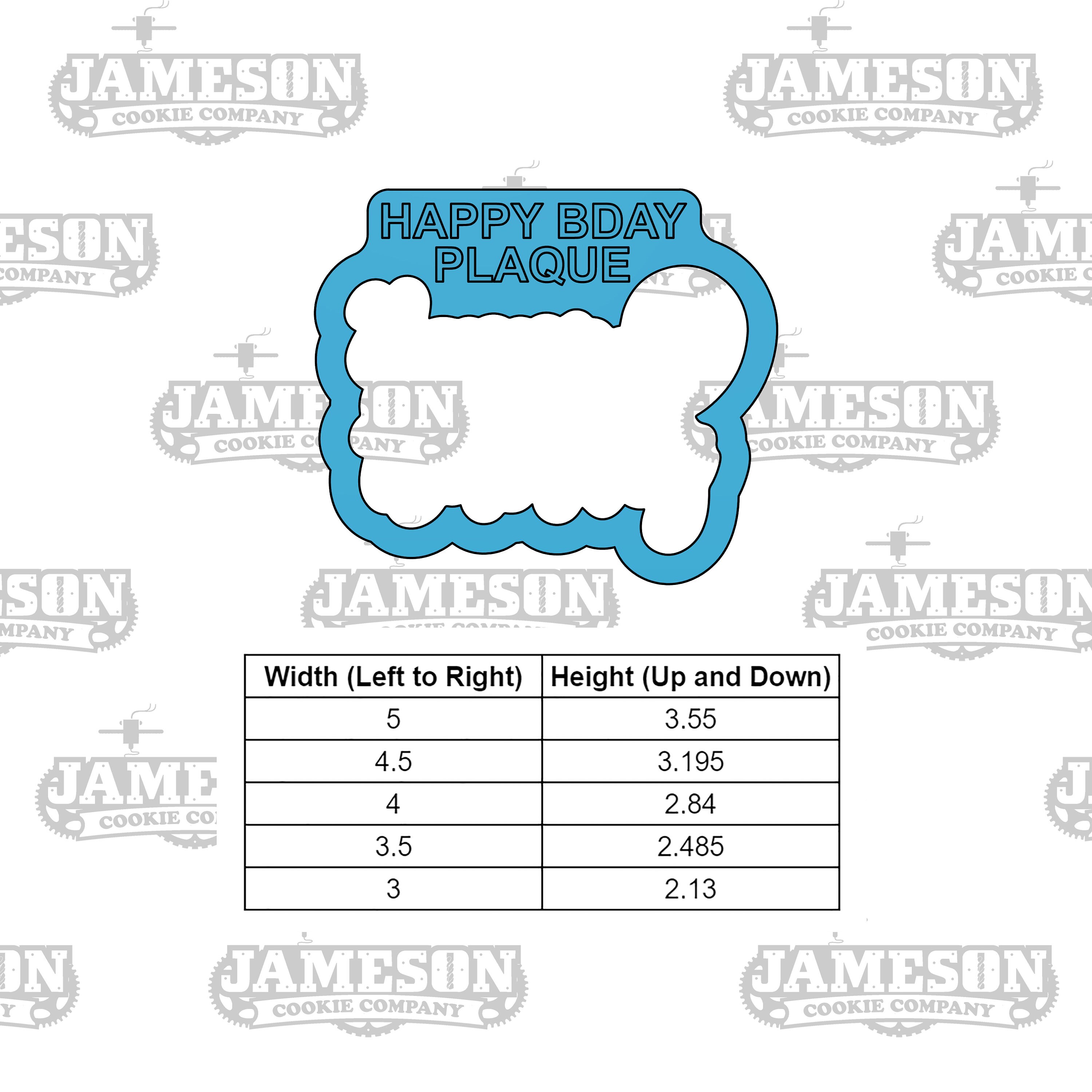 Happy Birthday Plaque With Balloon Cookie Cutter Text | Etsy