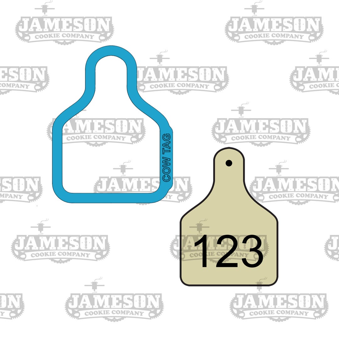 Cow Ear Tag Cookie Cutter - Cowboy, Farm, Animal Theme - Etsy