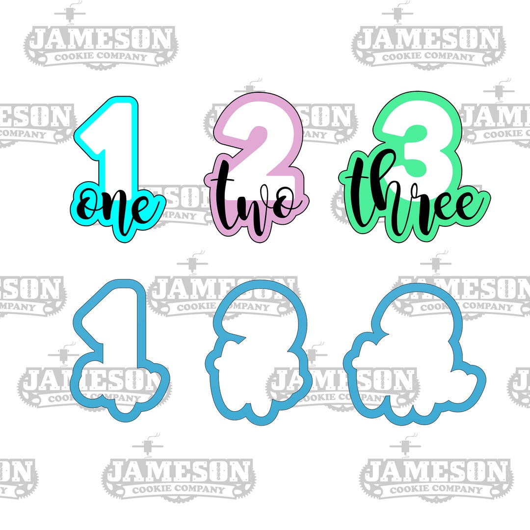 Number Cookie Cutter Set - Birthday Number - Plaque - Number One Two ...