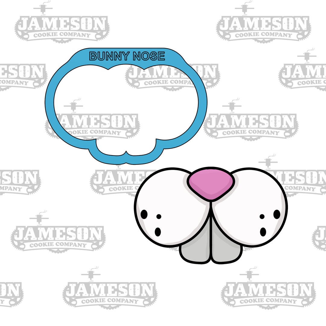 Easter Bunny Nose Cookie Cutter - Stick Cookie - Bunny Face - Etsy