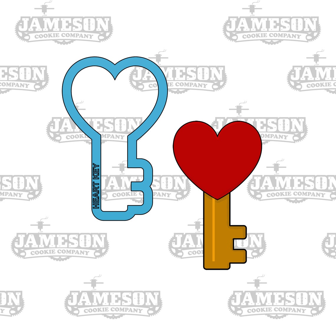 Heart Lock and Key Cookie Cutter Set - Valentine's Day - Key to My ...