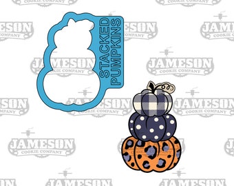 Stacked Pumpkins With Vines Cookie Cutter - Etsy
