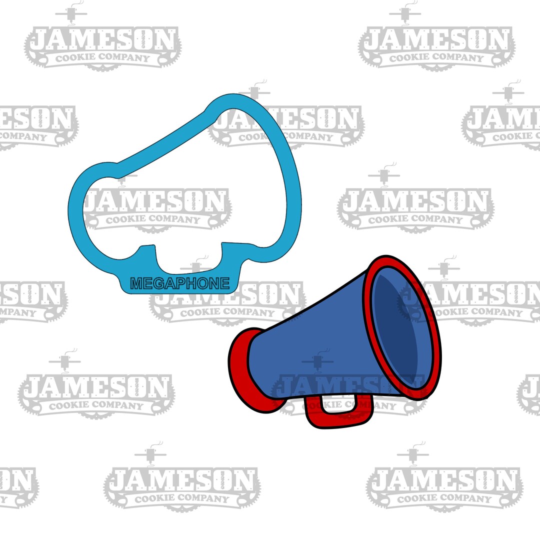 Cheer Megaphone #2 Cookie Cutter - Football, Cheer, Sports Theme - Etsy