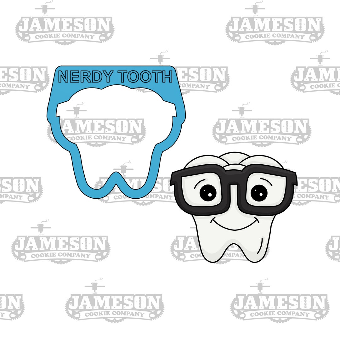 Nerdy Tooth Cookie Cutter - Molar, Wisdom - Dental, Dentist Theme - Etsy