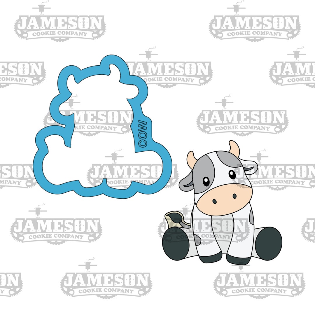 Sitting Cow Cookie Cutter - Farm Animal Baby Cookie Cutter - Etsy