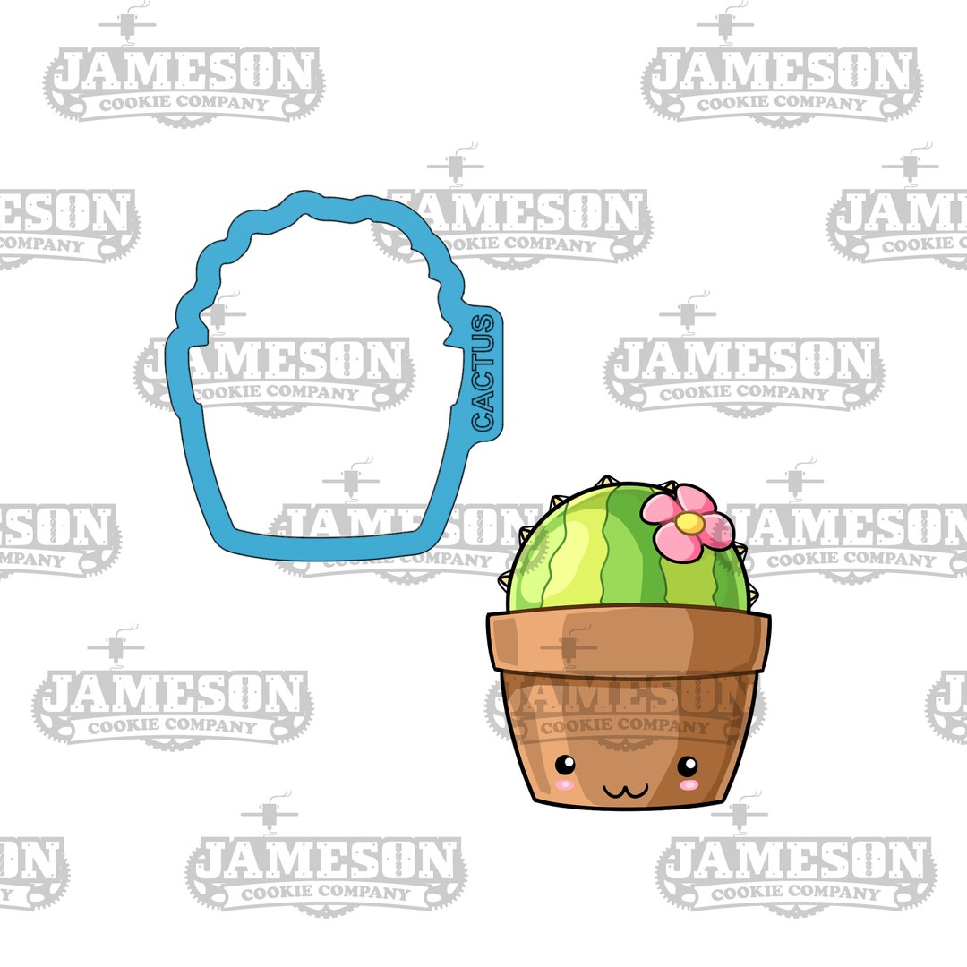 Potted Cactus Cookie Cutter - Garden Theme, Garden Plant, Flowered ...