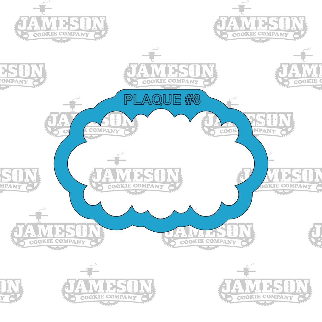 Plaque #8 Cookie Cutter - Fancy Plaque, Bubble Plaque, Pendant Shape - Etsy