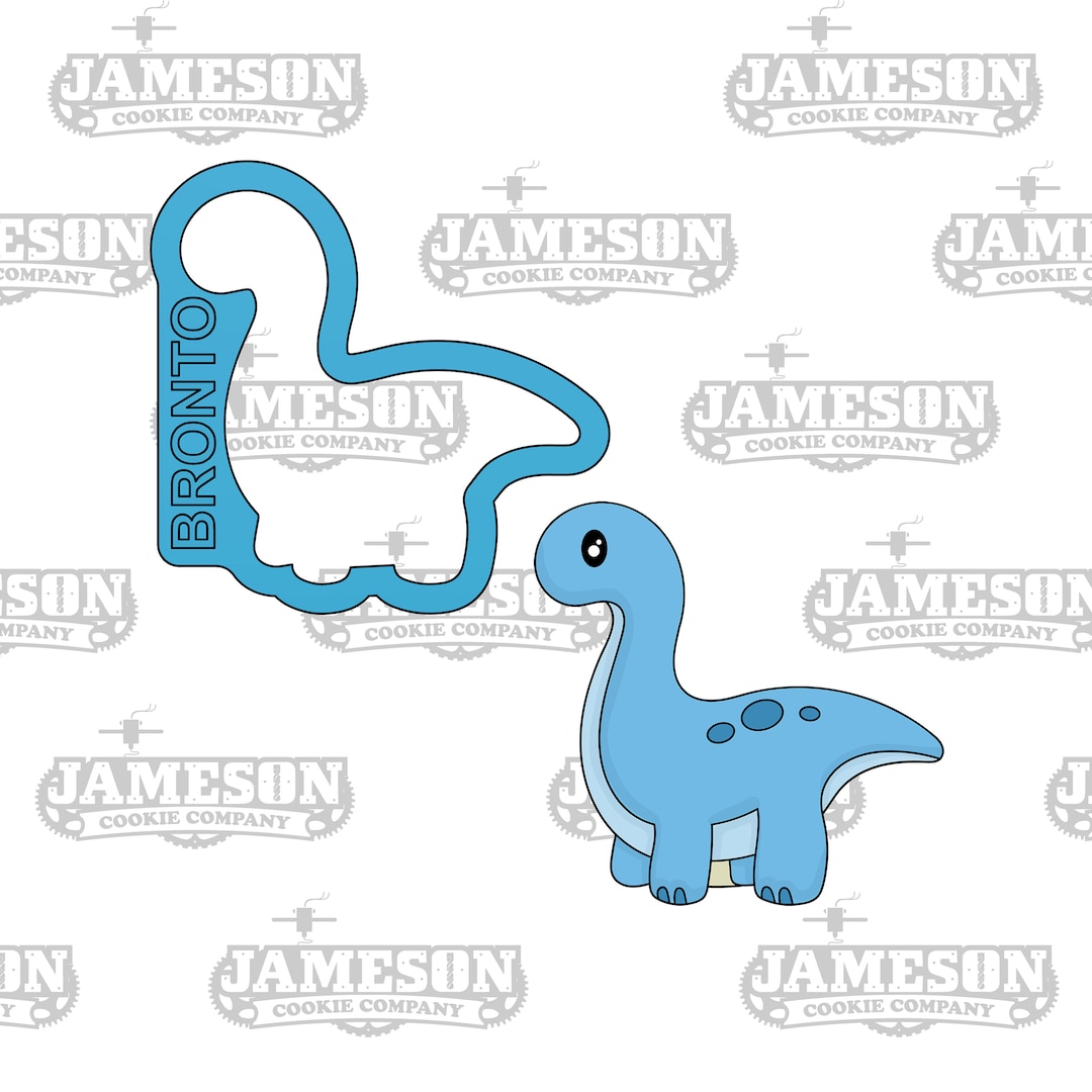 Brontosaurus Dinosaur Cookie Cutter - Bronto Long Neck - Etsy