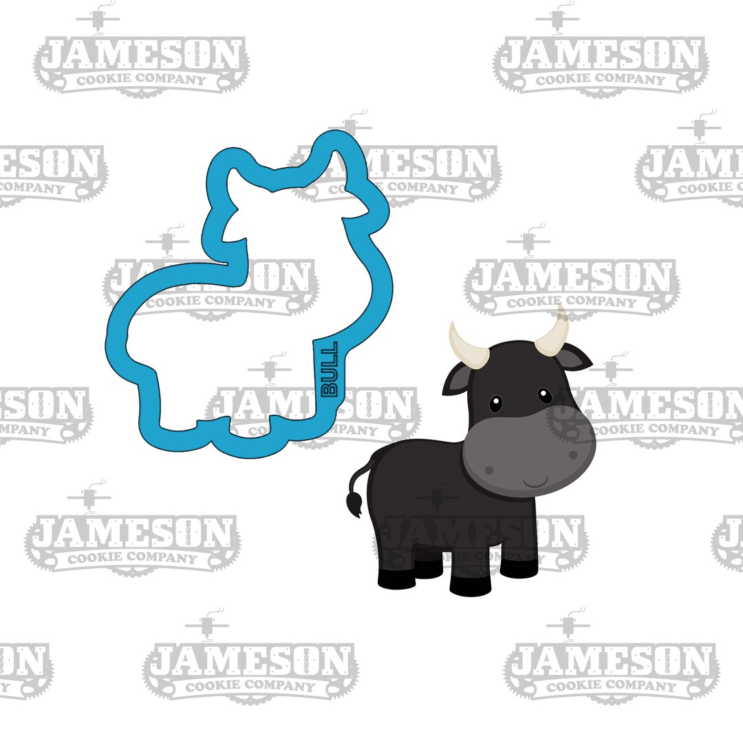 Bull Cookie Cutter, Steer Farm Animal Theme, Long Horn Cow - Etsy