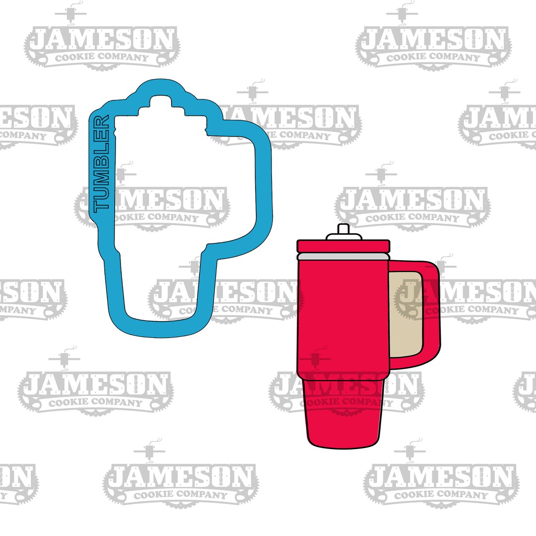 Tumbler Drink Cup Cookie Cutter - Coffee, Iced Drink, Tumbler With ...
