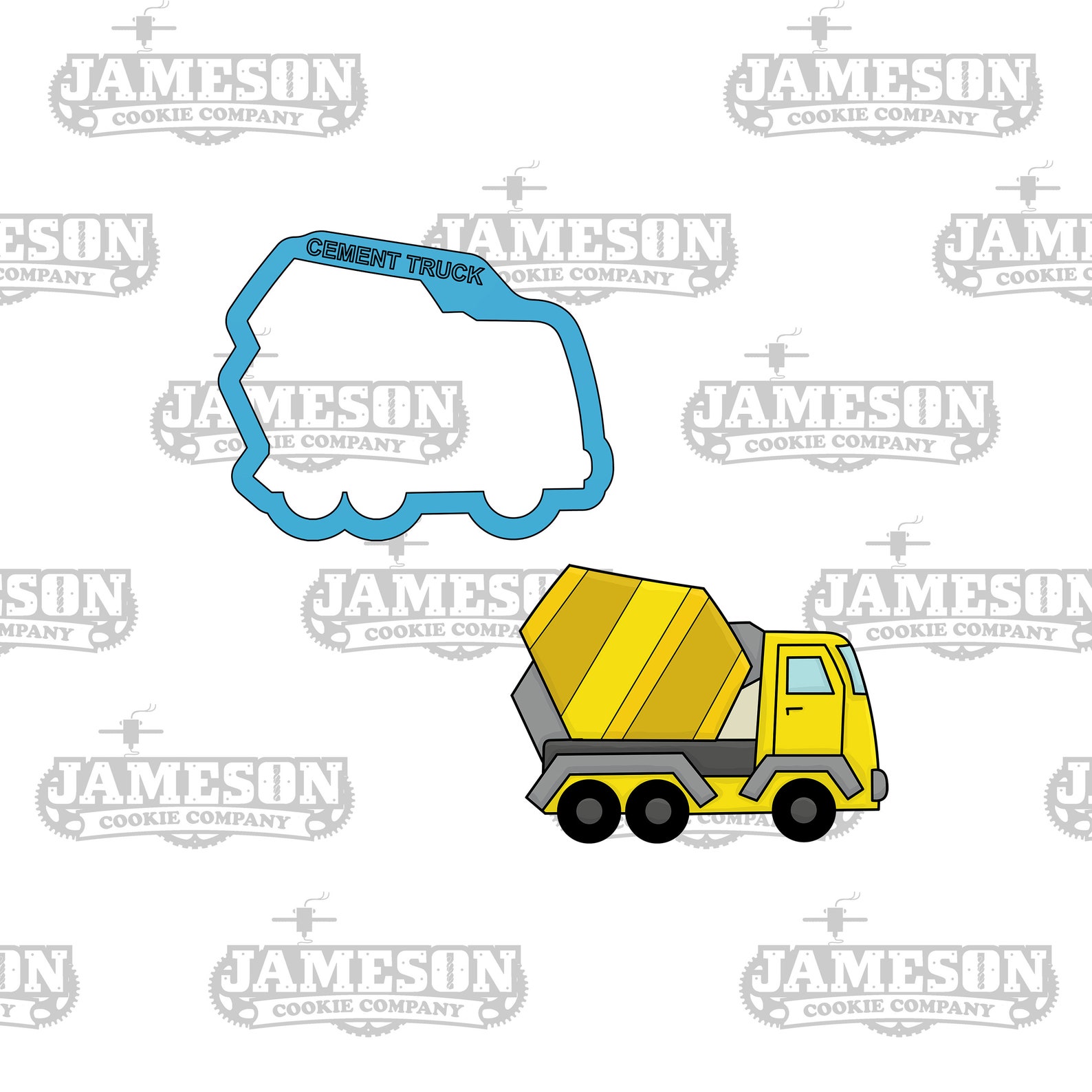 Construction Cookie Cutter Set Dump Truck, Bulldozer, Safety Cone ...