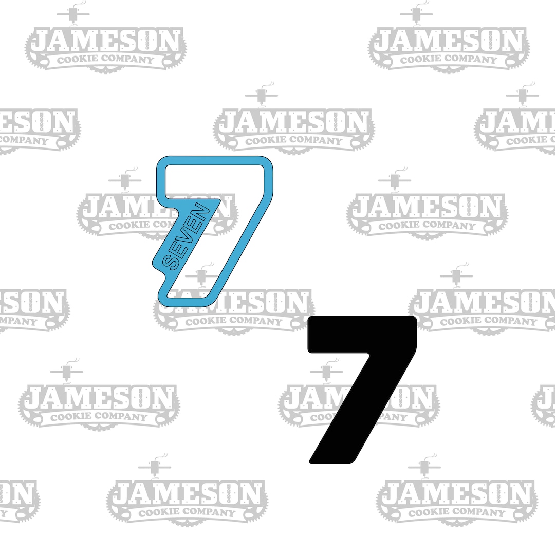 Number 7 (seven) Cookie Cutter Set - Birthday, Plaque - Etsy