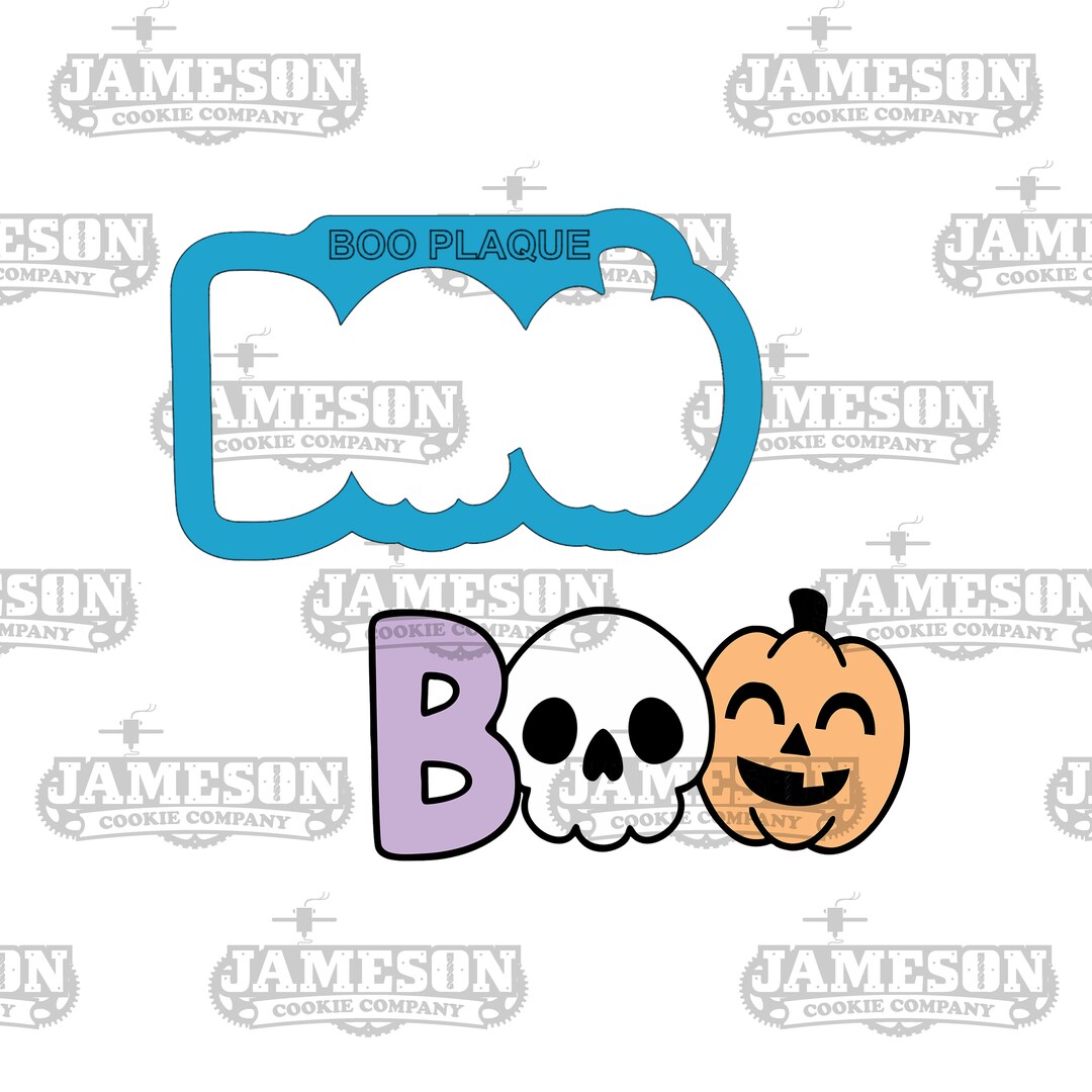 Halloween Boo Plaque Cookie Cutter - Spooky Halloween Theme - Etsy