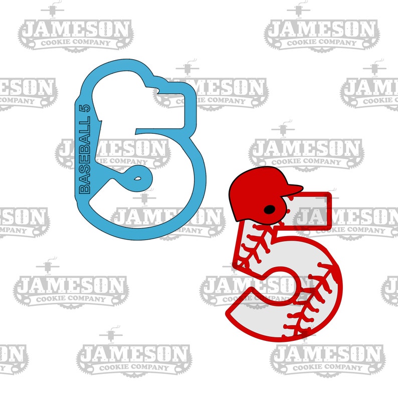 Baseball Number 5 five Cookie Cutter Birthday Sports - Etsy