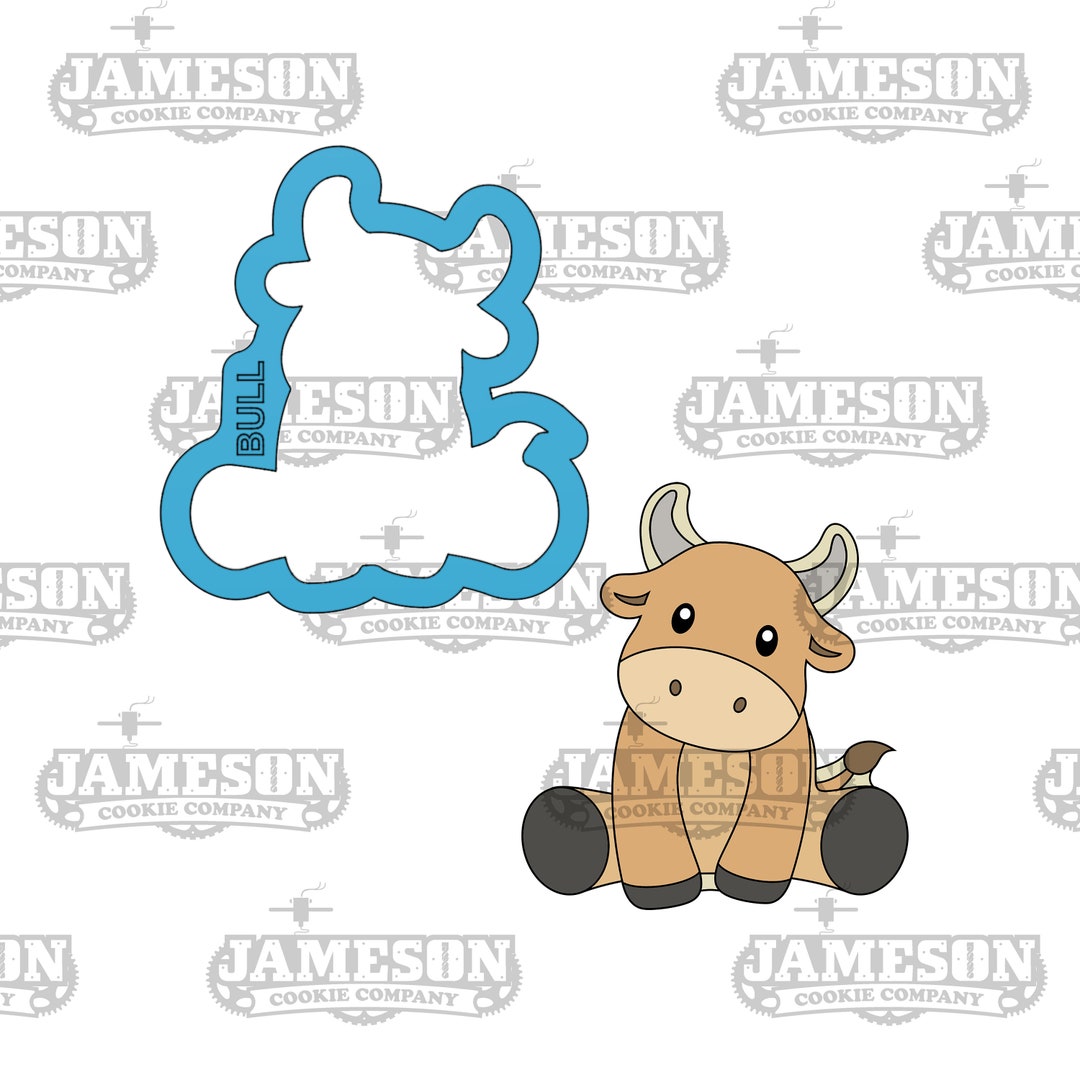 Sitting Bull Cookie Cutter - Farm Animal Cookie Cutter - Etsy