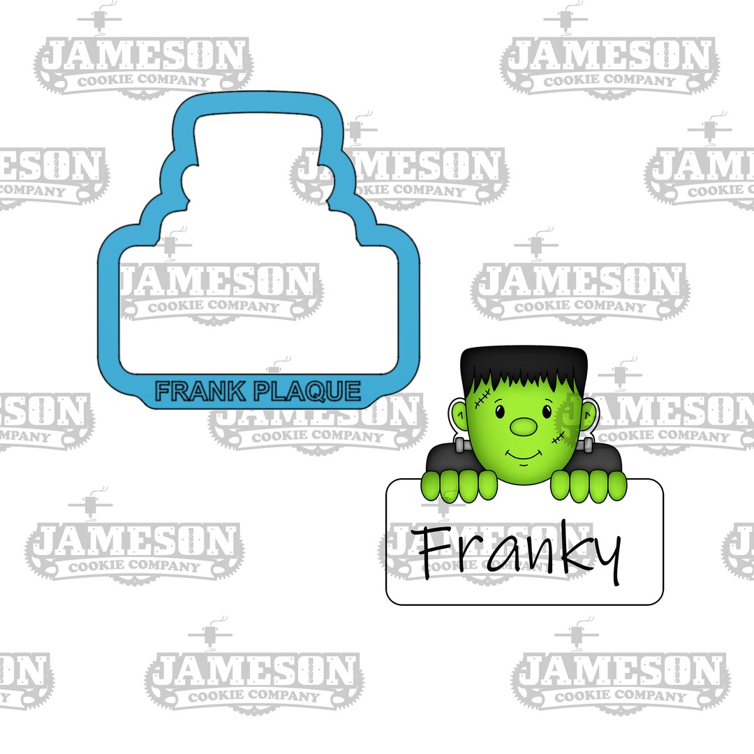 Frankenstein Plaque Cookie Cutter - Halloween Name Plaque, Halloween ...