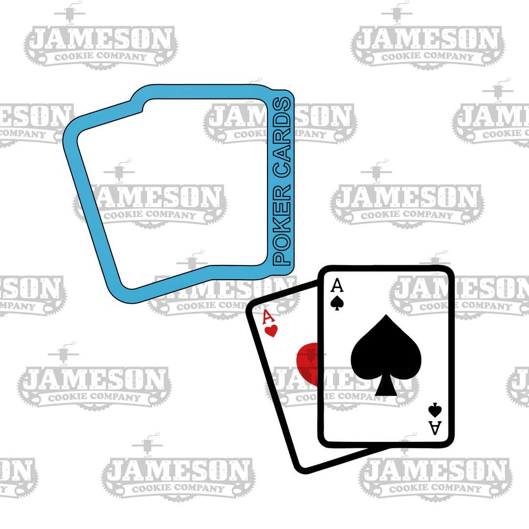 Poker Card Cookie Cutter - Two Poker Cards Cutter - Etsy