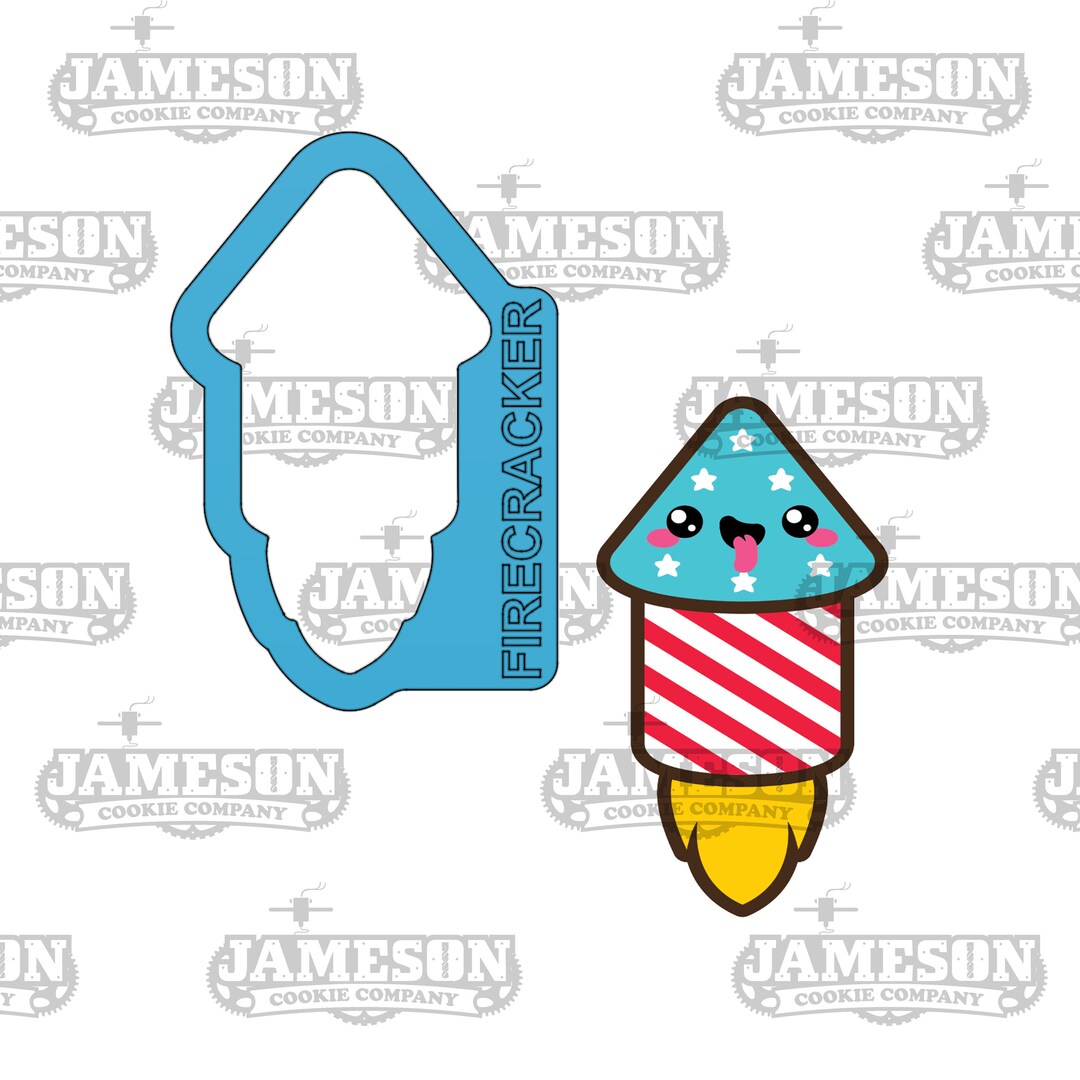 Fire Cracker Cookie Cutter, Firework, 4th of July, Independence Day ...