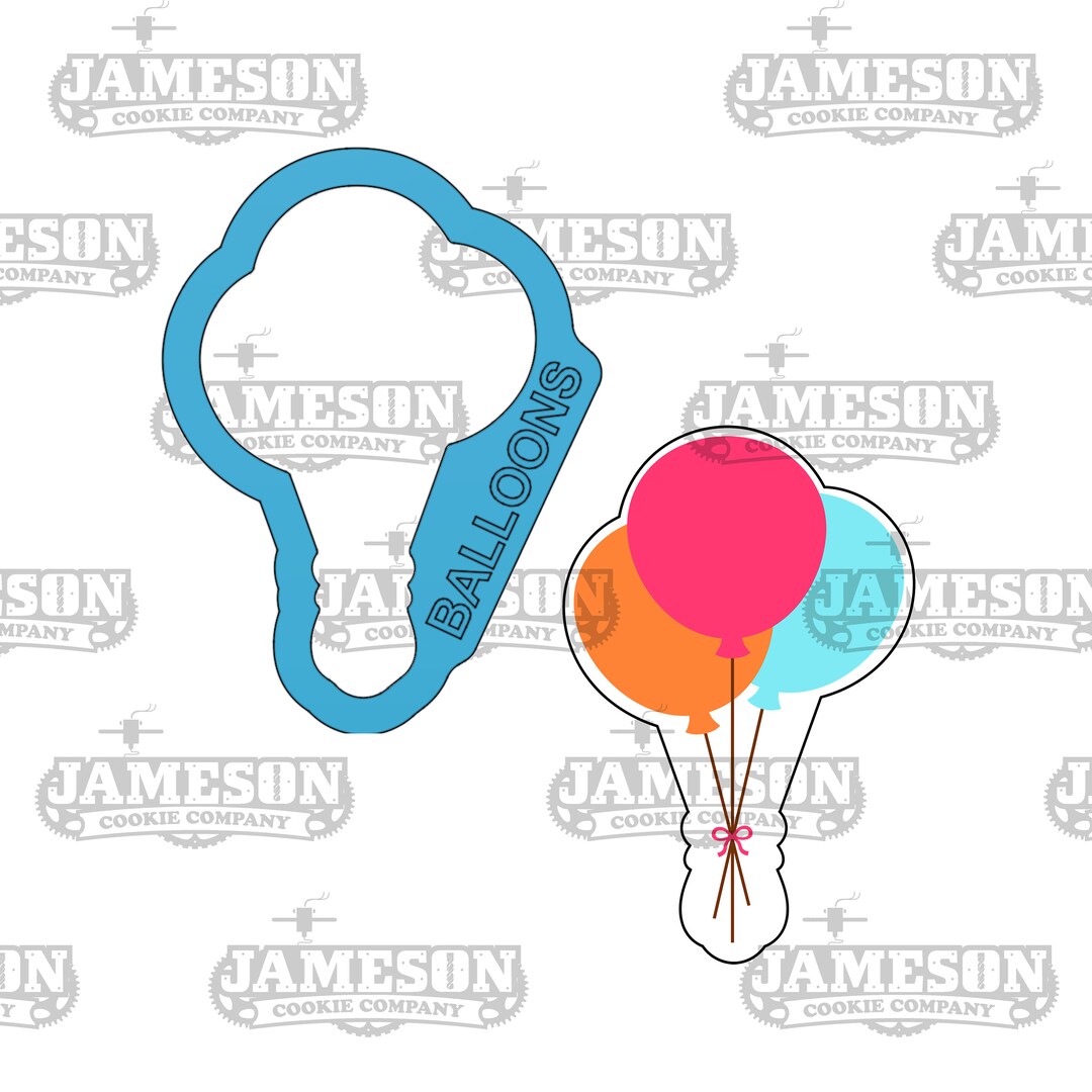 Balloons Cookie Cutter - Birthday Party, Celebration Theme - Etsy