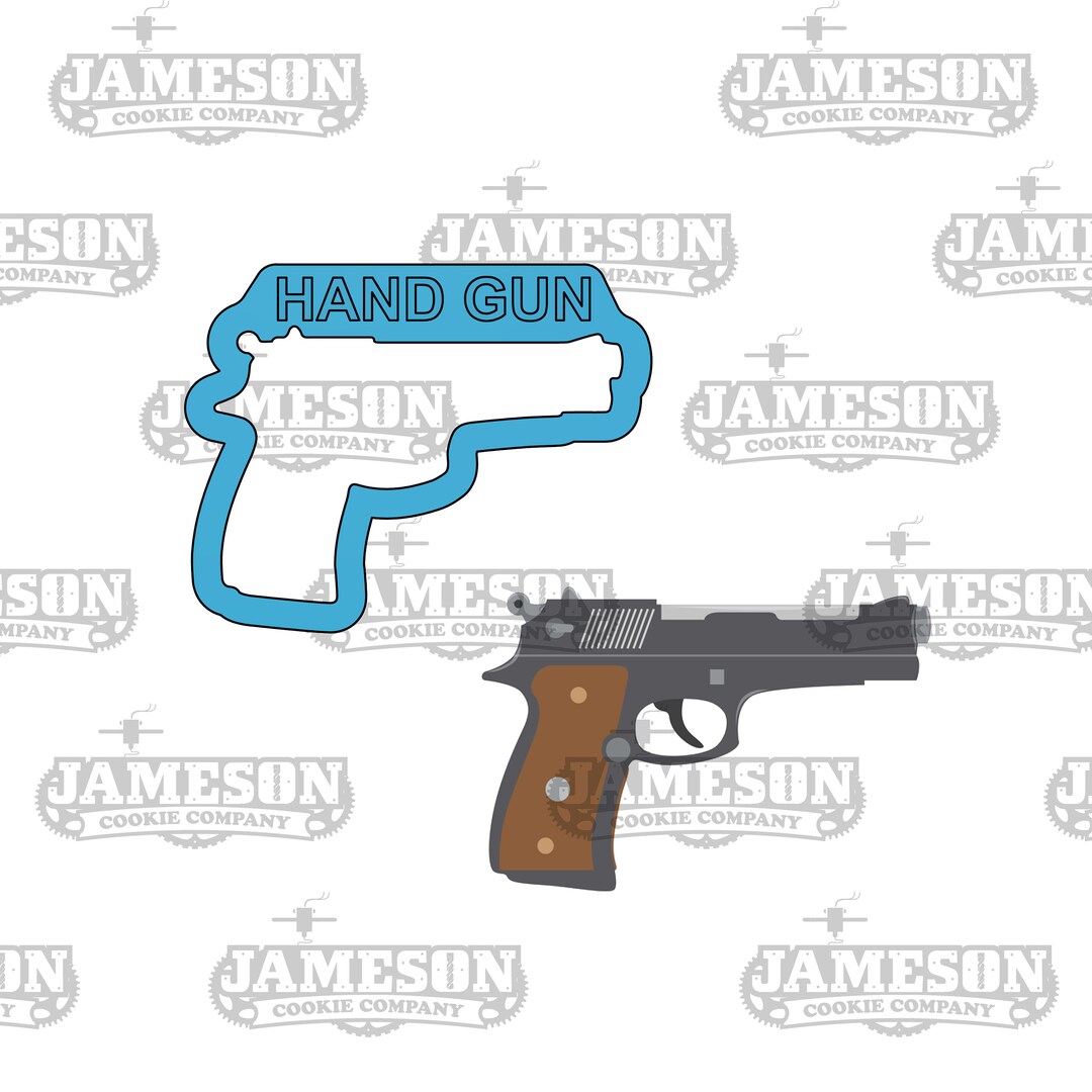 Handgun Pistol Cookie Cutter - Police Theme - Gun Cookie Cutter - Etsy