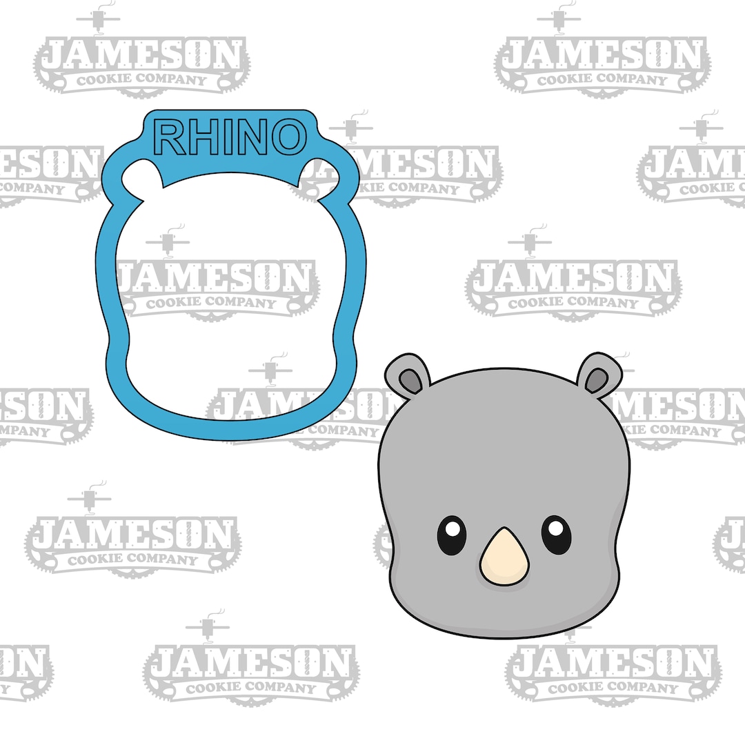 Rhino Cookie Cutter - Animal Face - Animal Head - Etsy