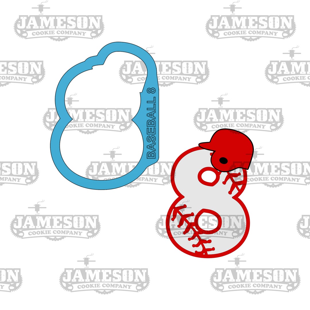 Baseball Number 8 (eight) Cookie Cutter - Birthday Sports Number Cookie ...